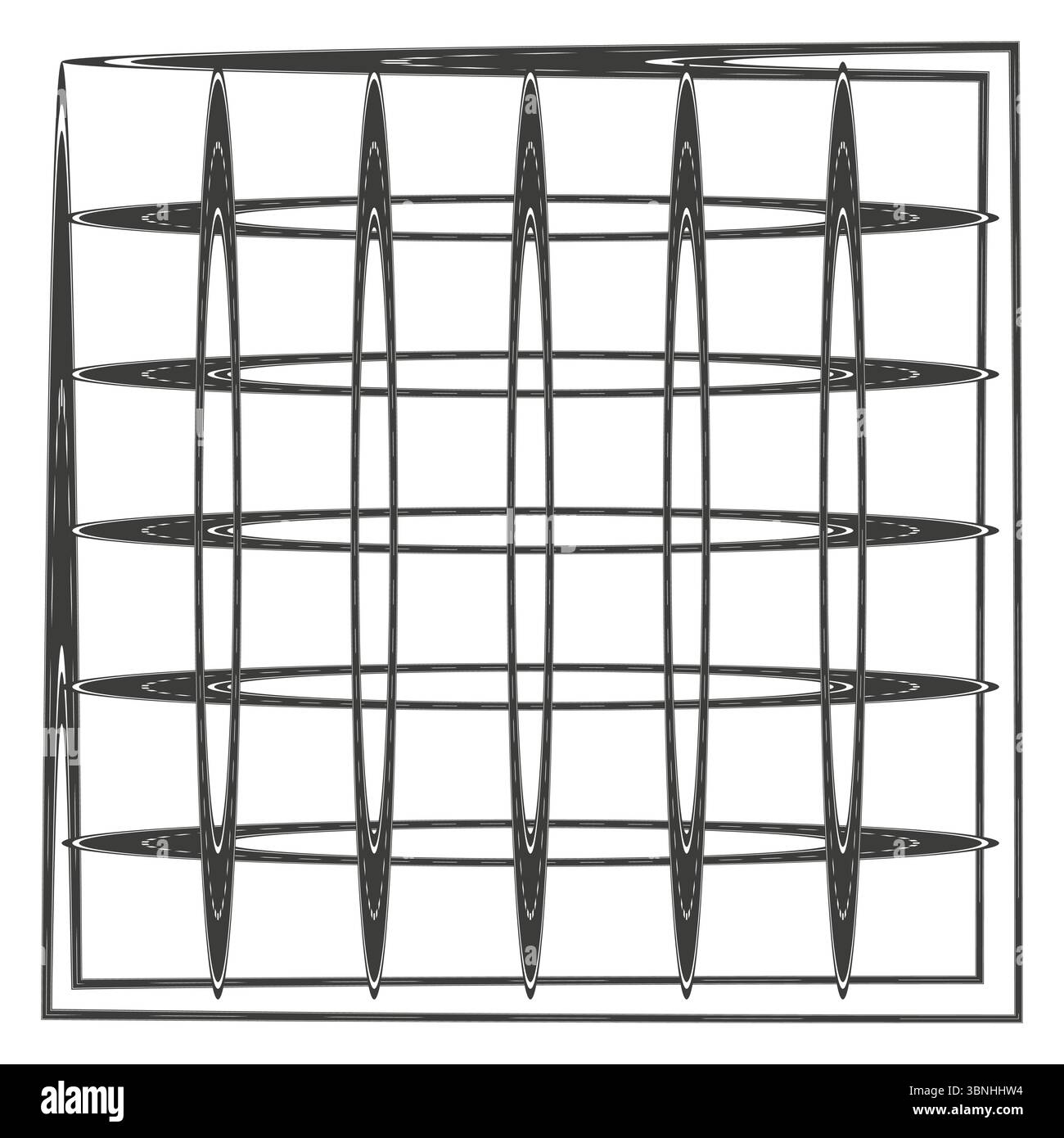 Spiked grid icon. Bar cage pattern. Geometric Vector lattice. Sharp ...