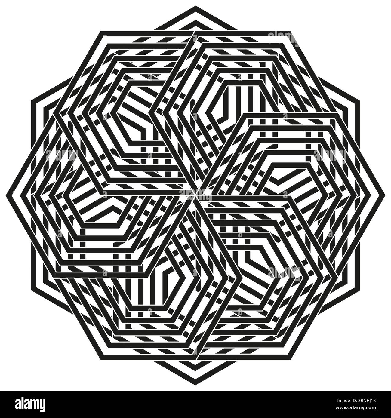 Elegant rosette icon. Angular web pattern. Crisp black Vector ...