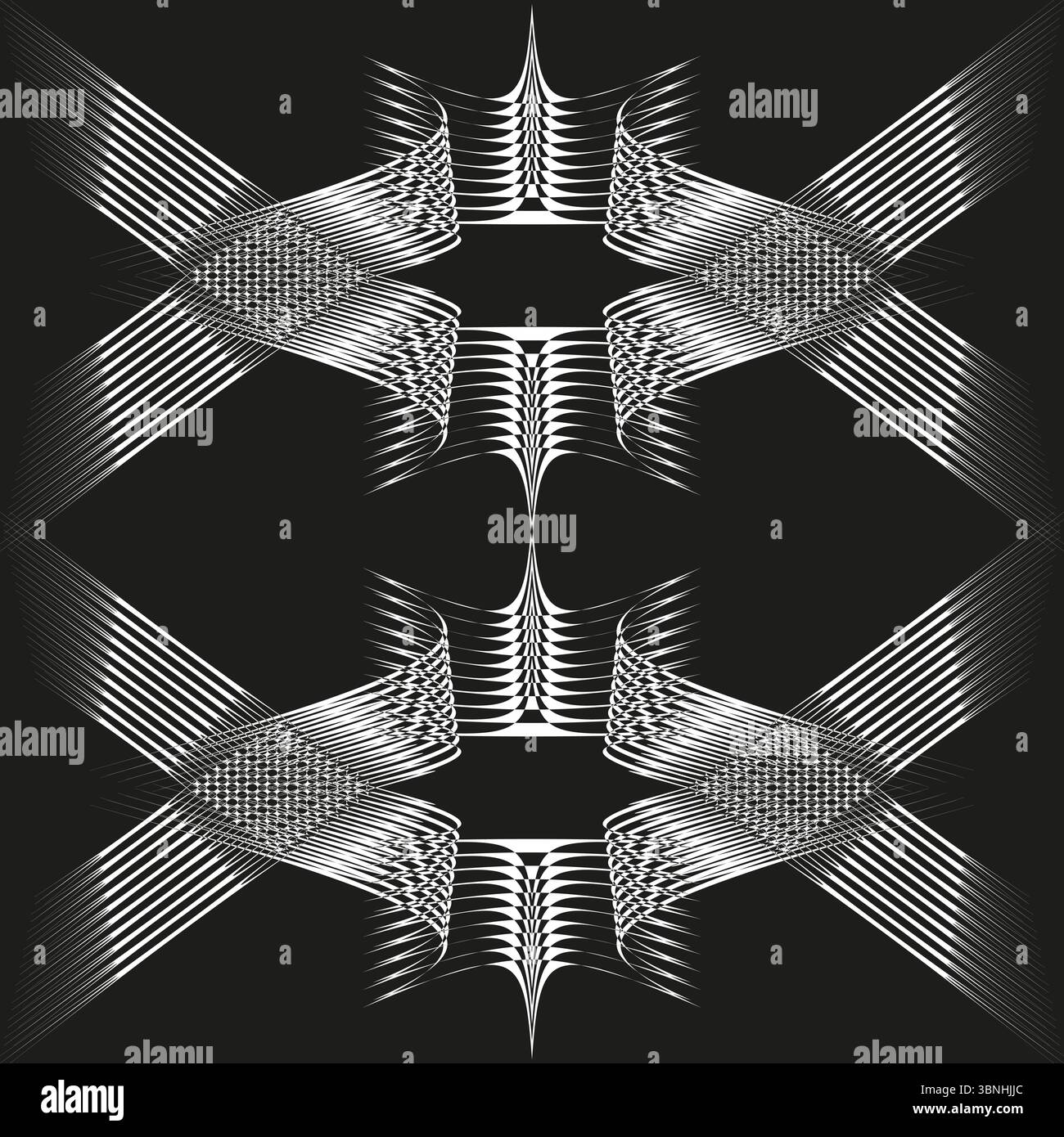 Cluster cross icon. Layered band pattern. Deep contrast Vector. Dense ...
