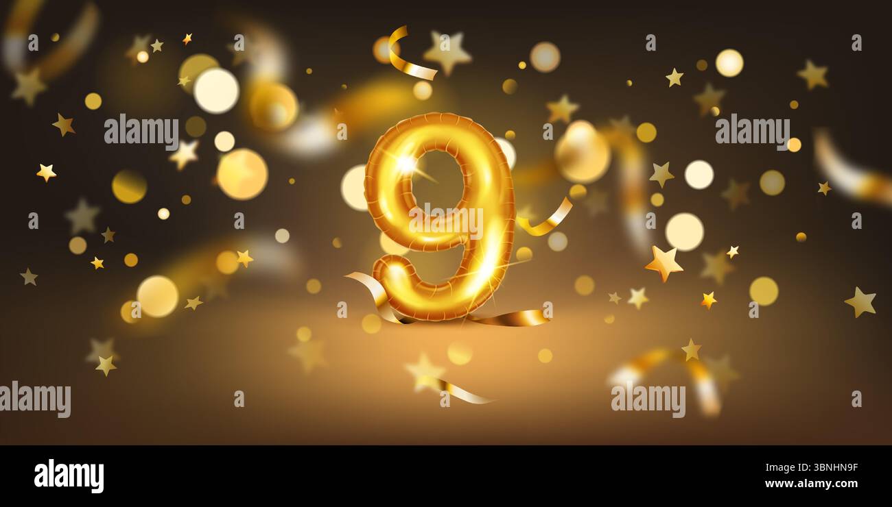 Number in glowing lights Stock Vector Images - Alamy