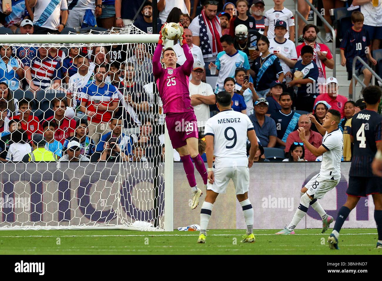 United States goalkeeper Matthew Freese (25) makes a save while ...