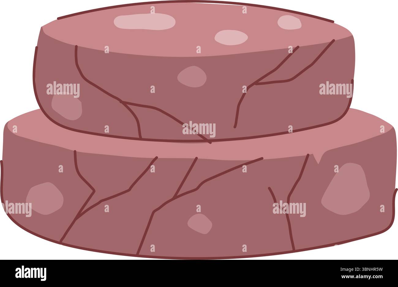 travertine stone platform cartoon vector illustration Stock Vector ...