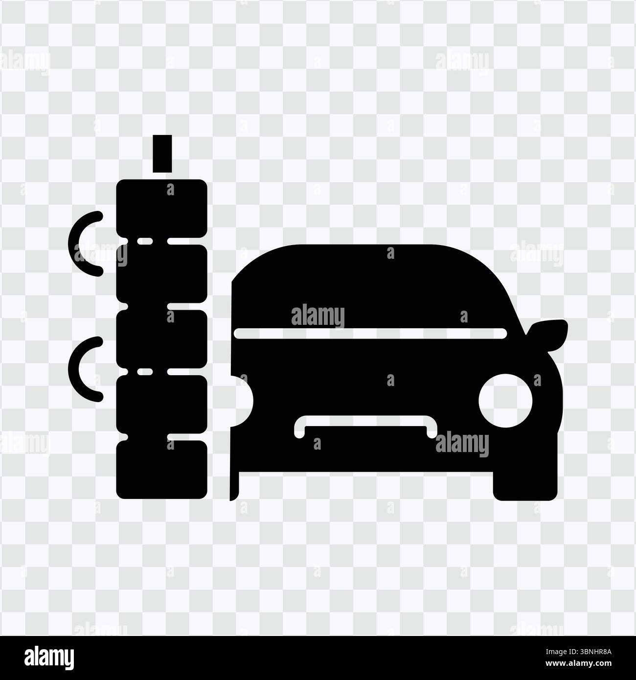 "Car Wash Icon - Vehicle Cleaning with Bubbles Symbol Stock Vector ...