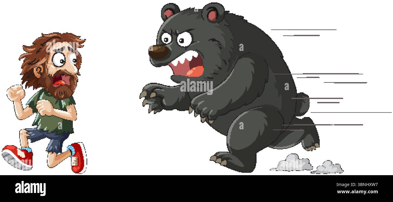 Comedic escape vector vectors hi-res stock photography and images - Alamy