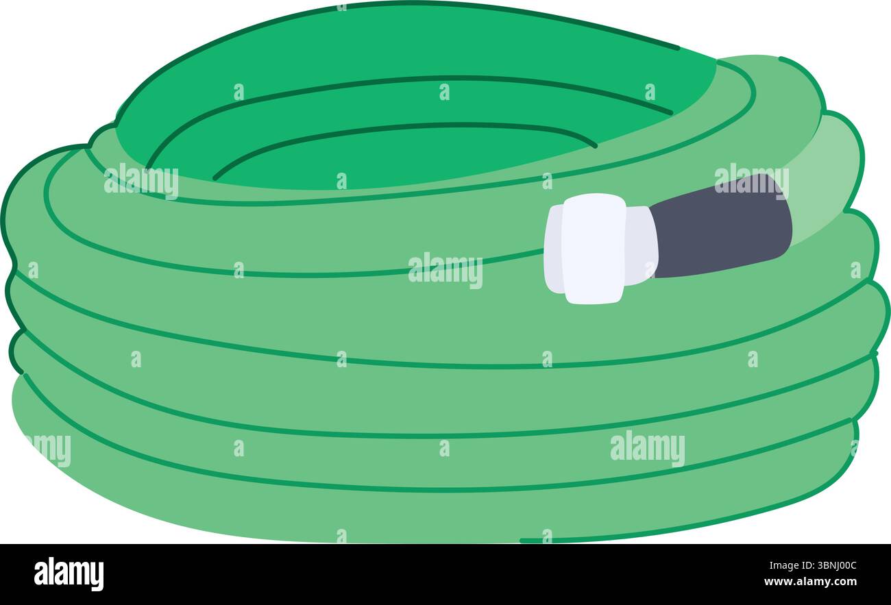 durable garden hose cartoon vector illustration Stock Vector Image ...