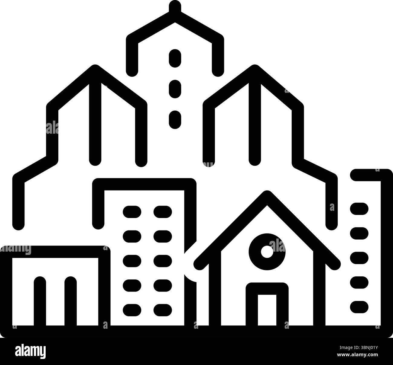 Icon for mixed use development, development Stock Vector Image & Art ...