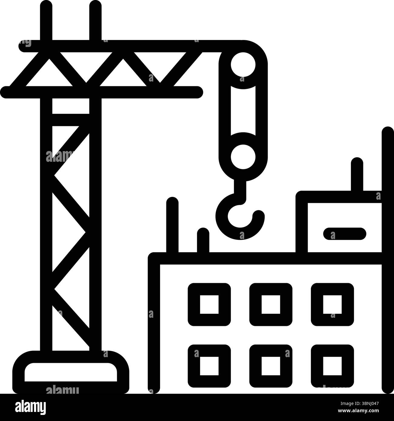 Construction crane building new Stock Vector Images - Alamy