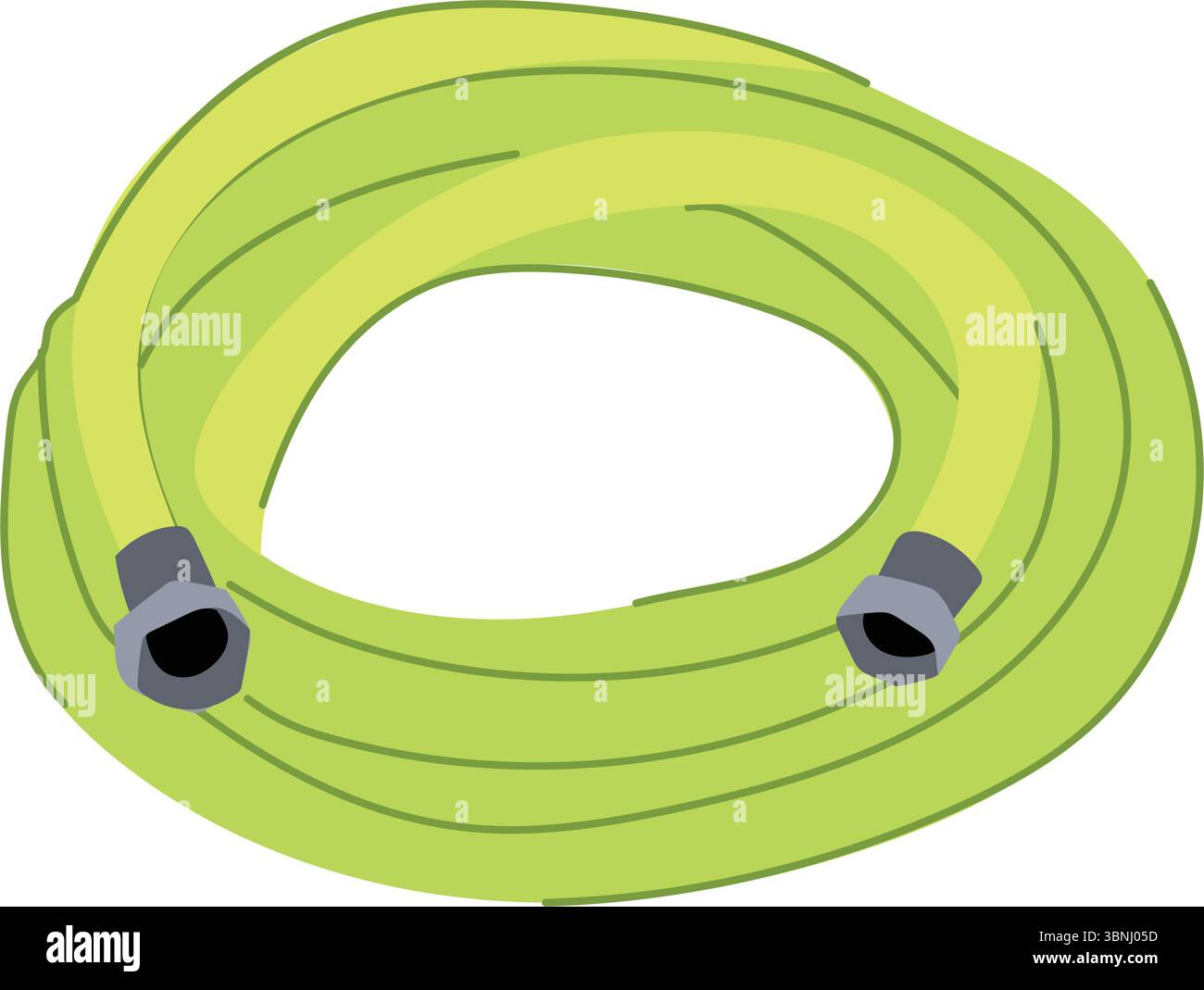 retractable garden hose cartoon vector illustration Stock Vector Image ...