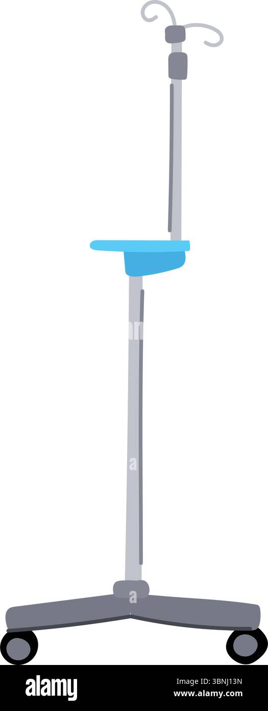 fluids hydration iv drip stand cartoon vector illustration Stock Vector ...