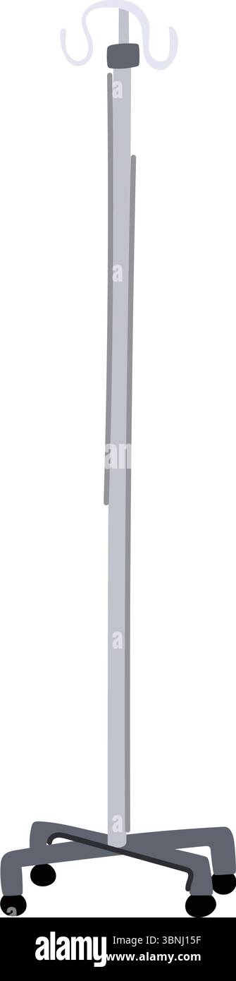 healthcare hydration iv drip stand cartoon vector illustration Stock ...