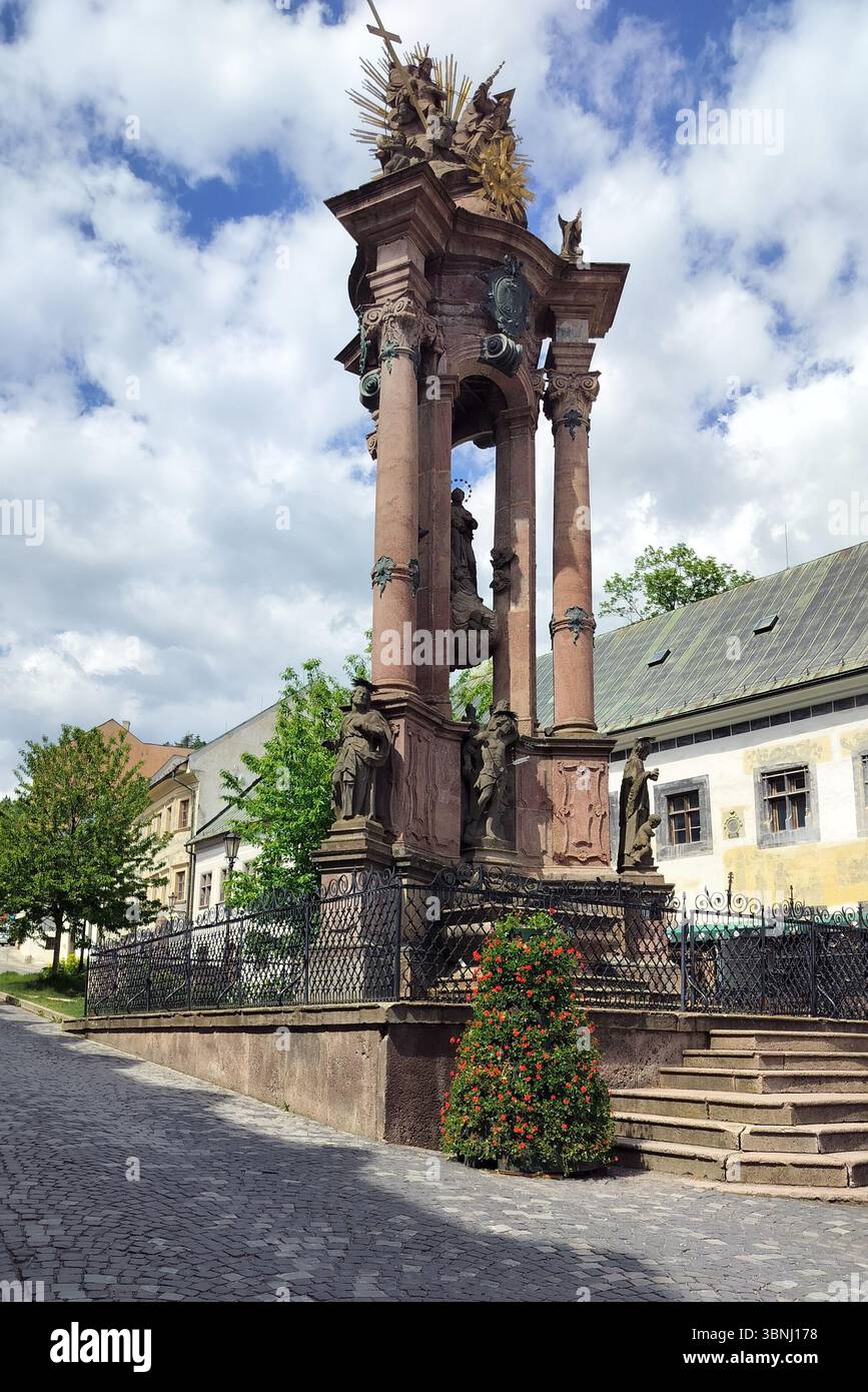 Baroque Trinity Column, aka Plague column, in the Holy Trinity Square ...