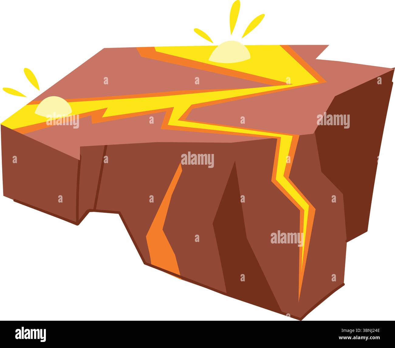 basalt lava platform cartoon vector illustration Stock Vector Image & Art - Alamy
