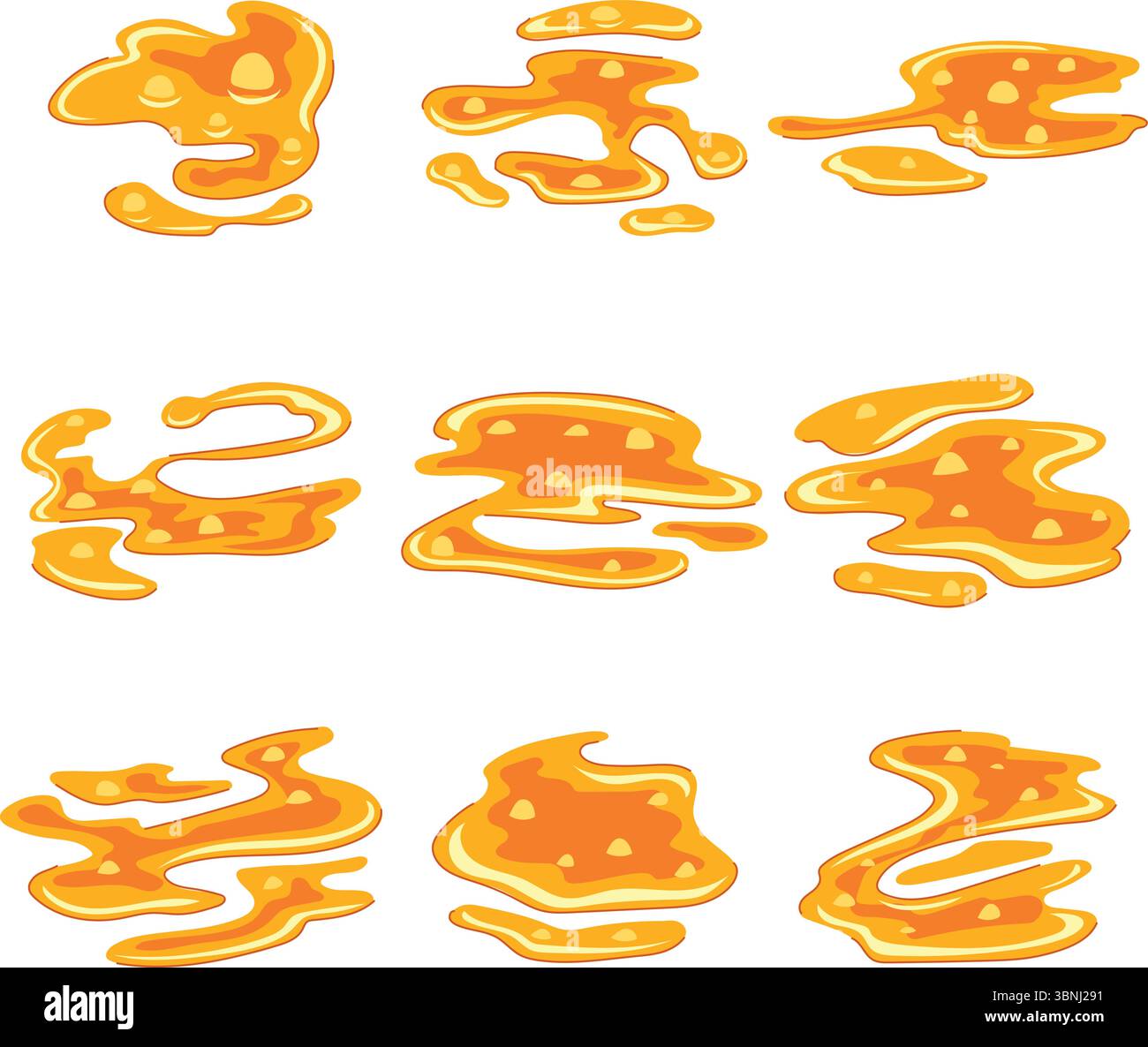 lava puddle set cartoon vector illustration Stock Vector Image & Art ...