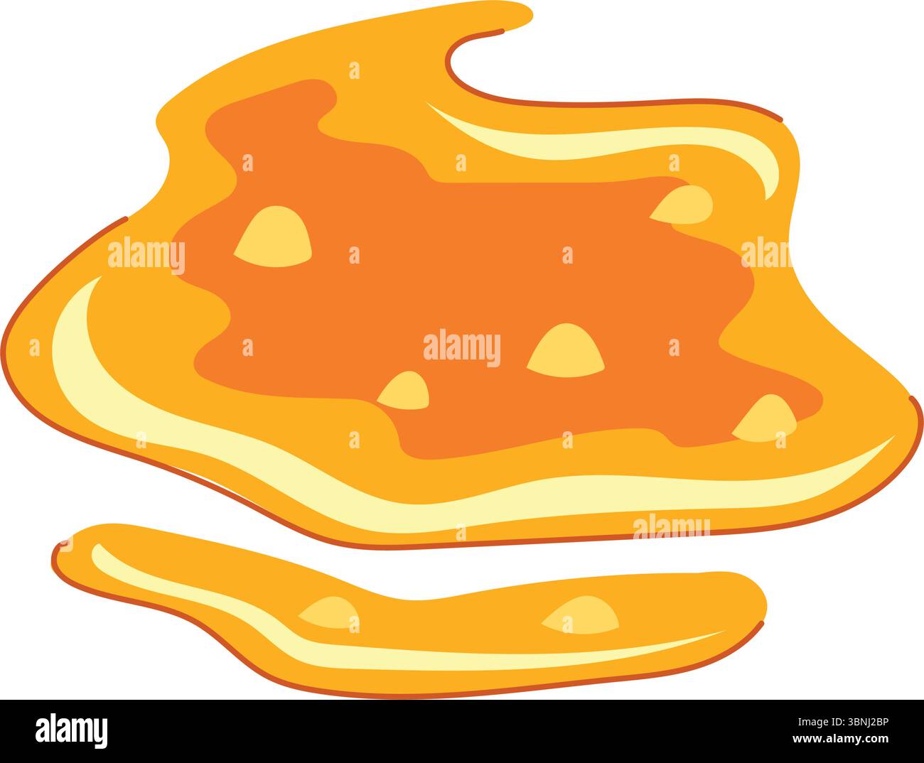 eruption lava puddle cartoon vector illustration Stock Vector Image ...