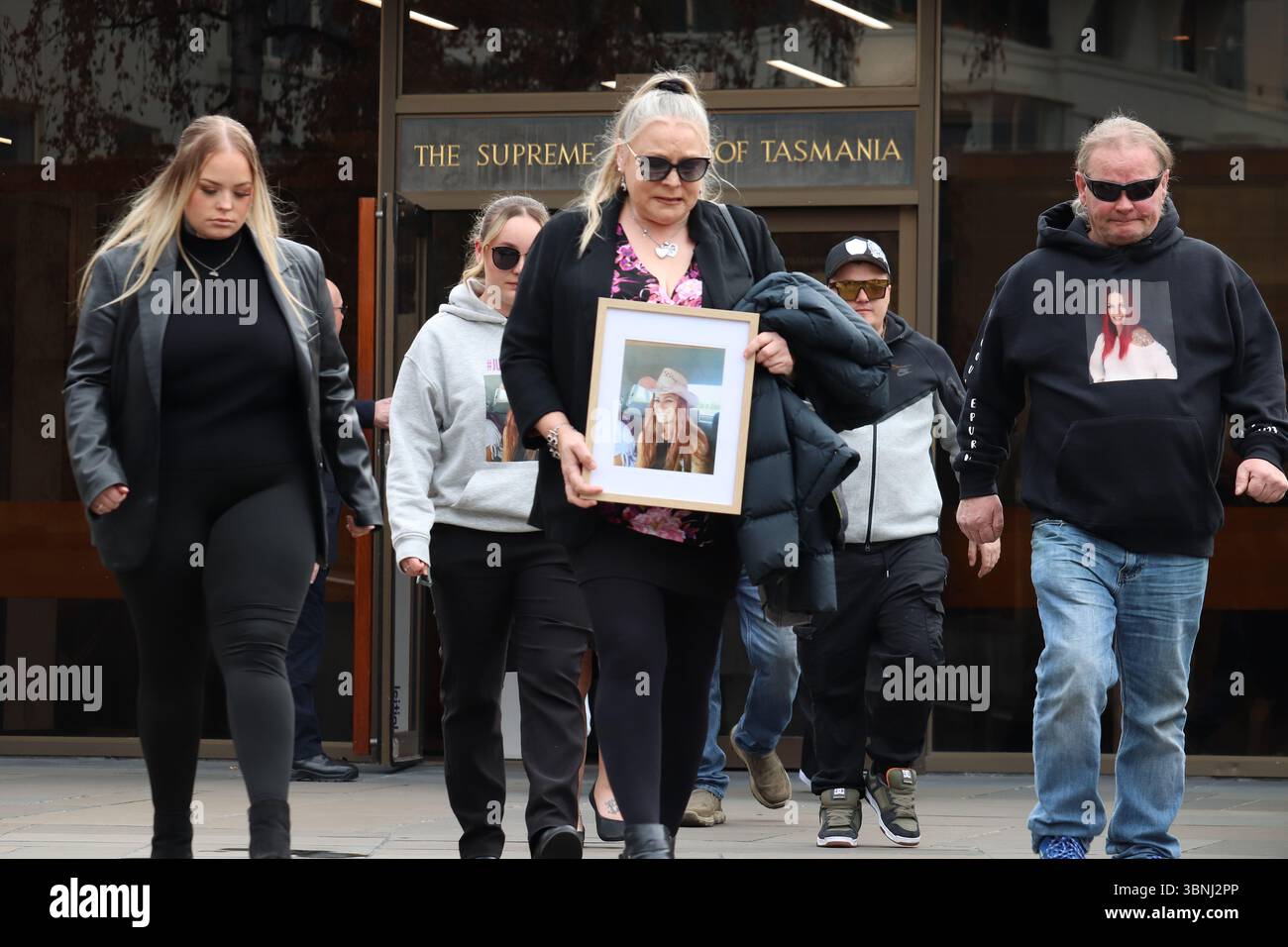 Jacqui Purton's mother Leanne Walford (centre) with family and ...