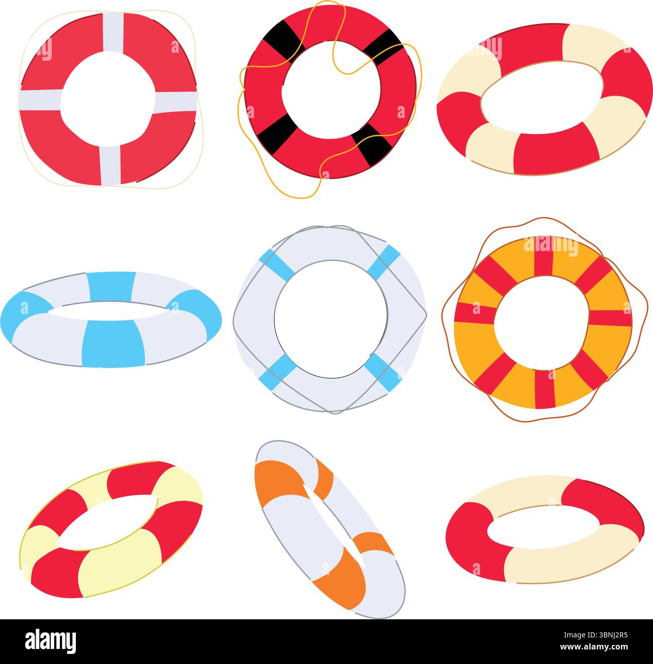 lifebuoy set cartoon vector illustration Stock Vector Image & Art - Alamy