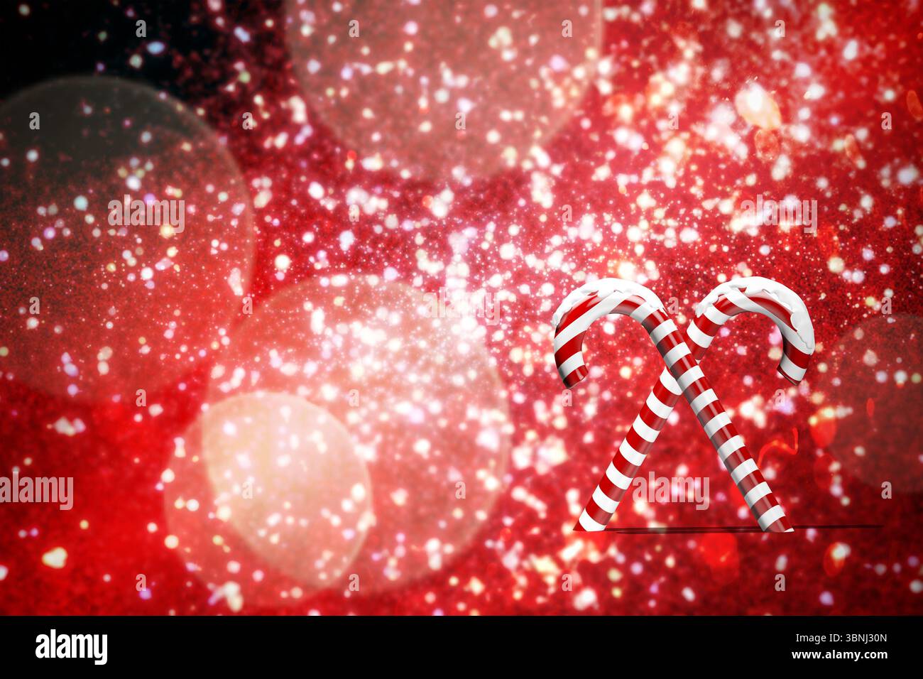 Christmas candy canes on red Stock Photo - Alamy