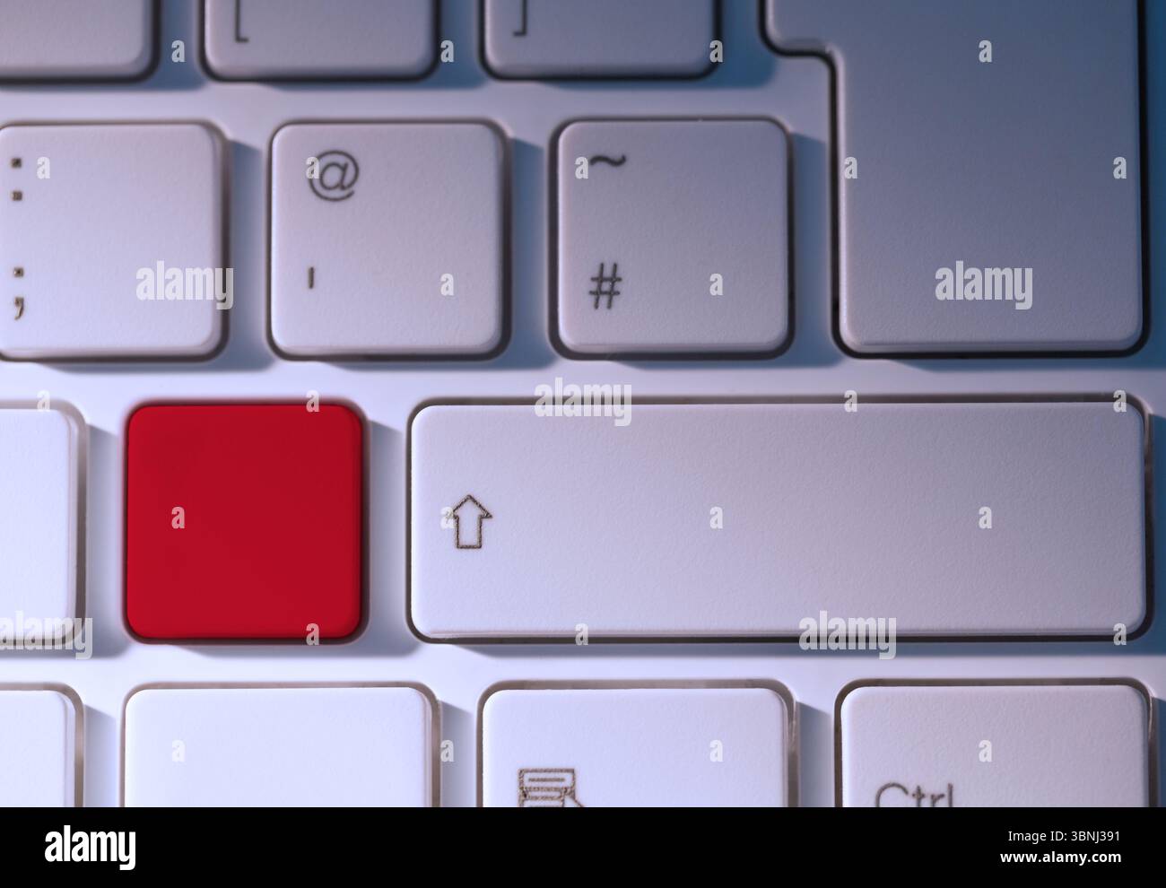 Digital composite of Red key on keyboard Stock Photo - Alamy