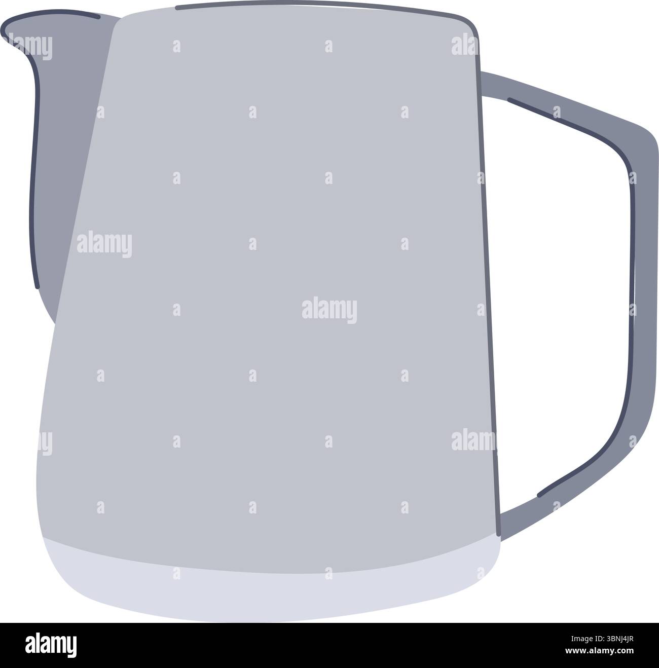 art milk frothing pitcher cartoon vector illustration Stock Vector ...