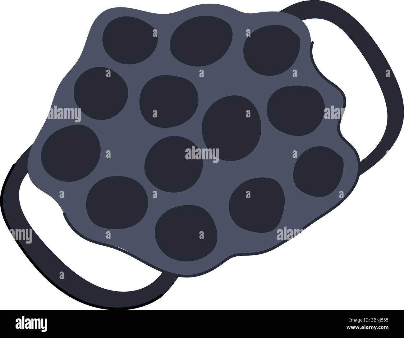 nonstick mini pancake pan cartoon vector illustration Stock Vector ...