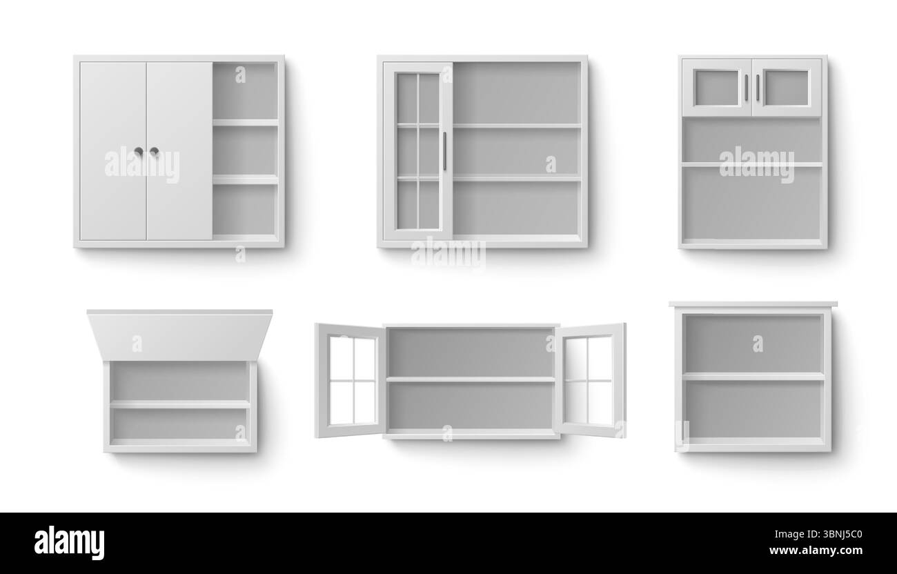 Kitchen cupboards open Stock Vector Images - Alamy