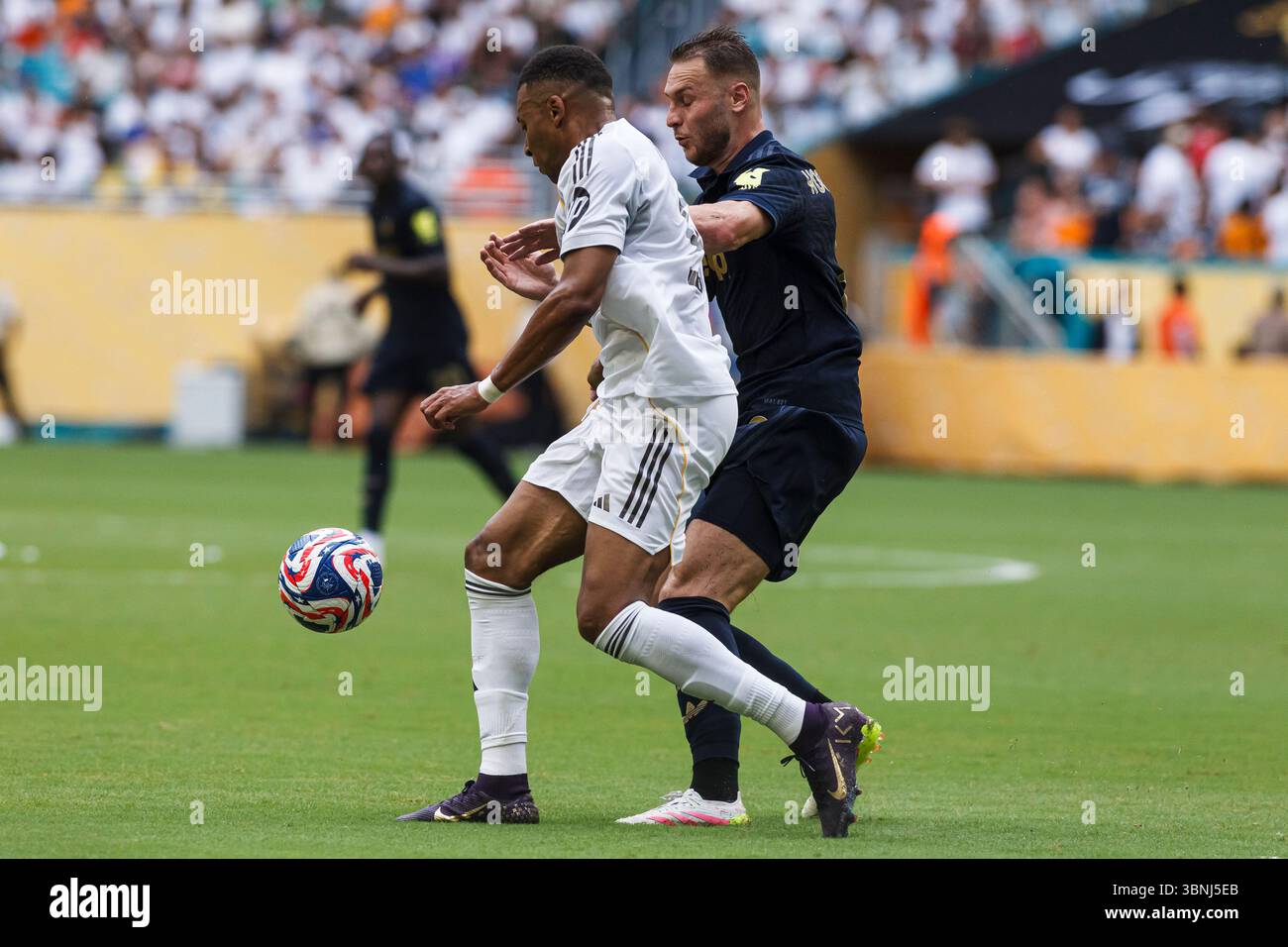 Miami, Florida - July 1: Kylian Mbappe of Real Madrid in action against ...