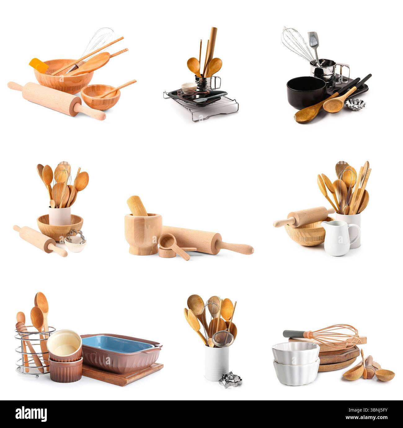 Cookware set ceramic utensils Cut Out Stock Images & Pictures - Alamy