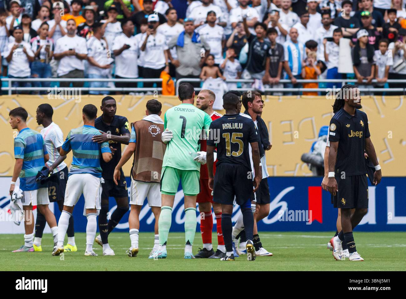 Miami, Florida - July 1: Goalkeeper Thibaut Courtois of Real Madrid ...