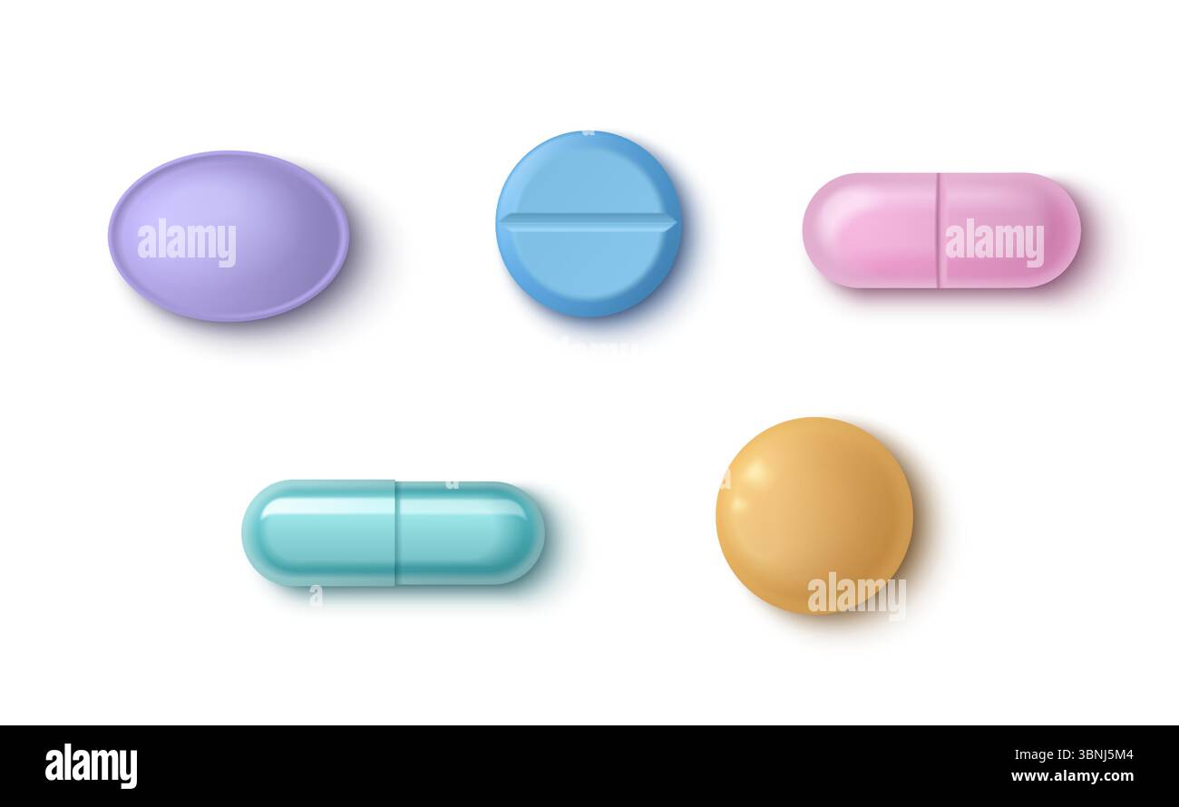 Supplement medicine in caplet Stock Vector Images - Alamy