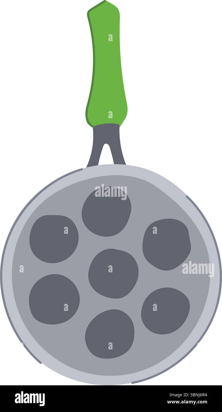 brunch mini pancake pan cartoon vector illustration Stock Vector Image ...
