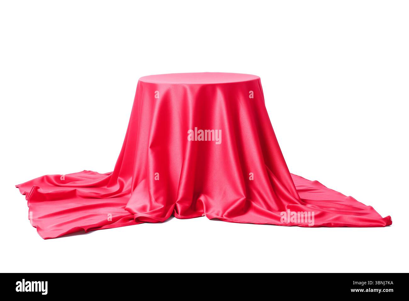 Cloth silk red curtain on Cut Out Stock Images & Pictures - Alamy