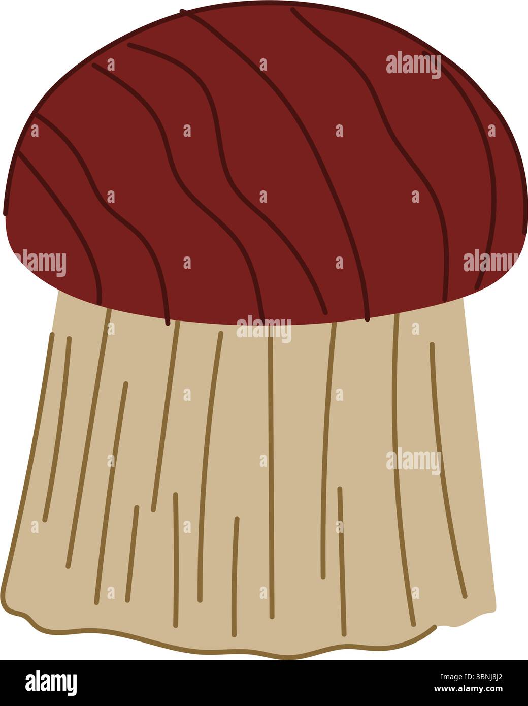 fungi mushroom brush cartoon vector illustration Stock Vector Image ...