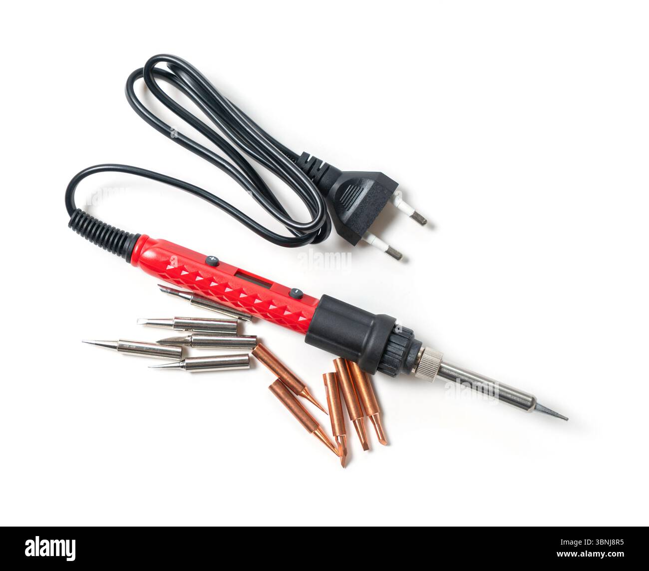 new soldering iron close-up on white background Stock Photo - Alamy