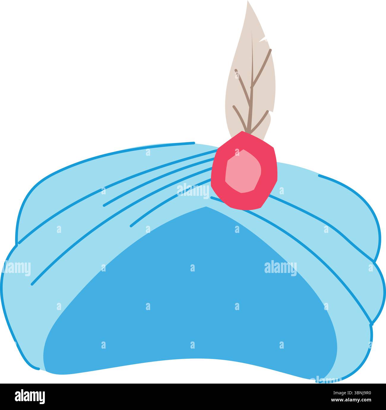 turban oriental headdress cartoon vector illustration Stock Vector ...