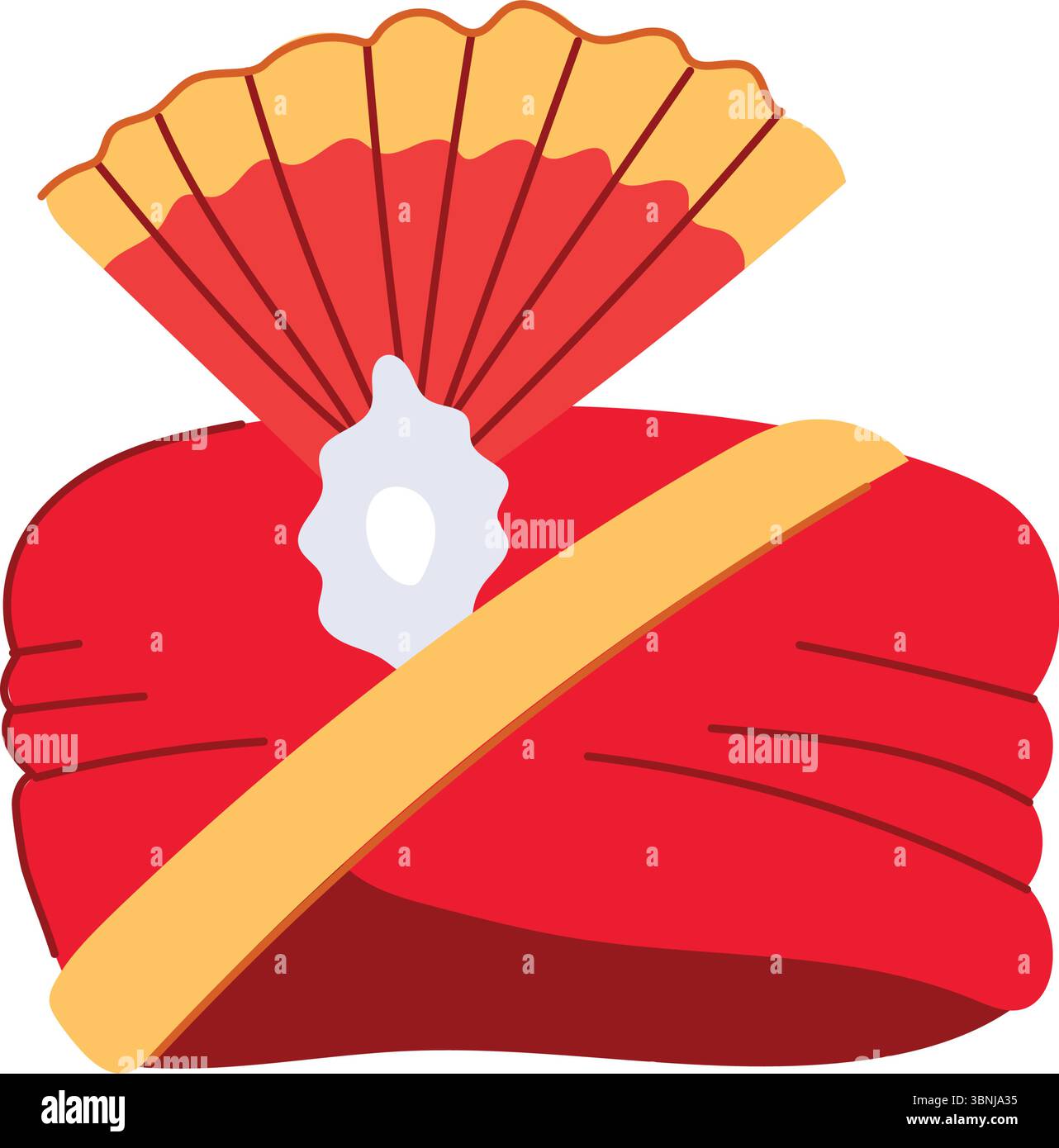 dupatta oriental headdress cartoon vector illustration Stock Vector ...