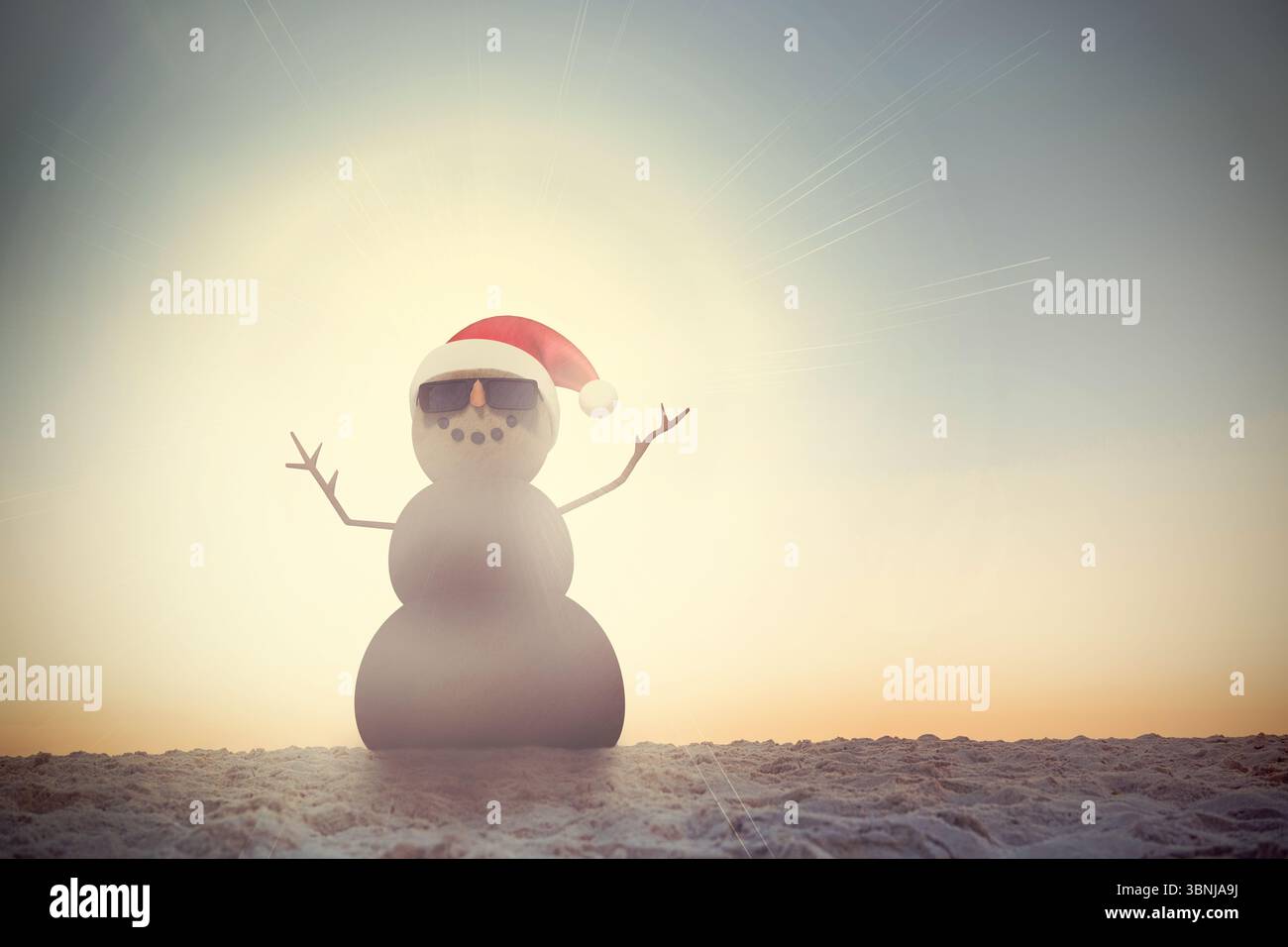 Festive sandman on the beach Stock Photo - Alamy
