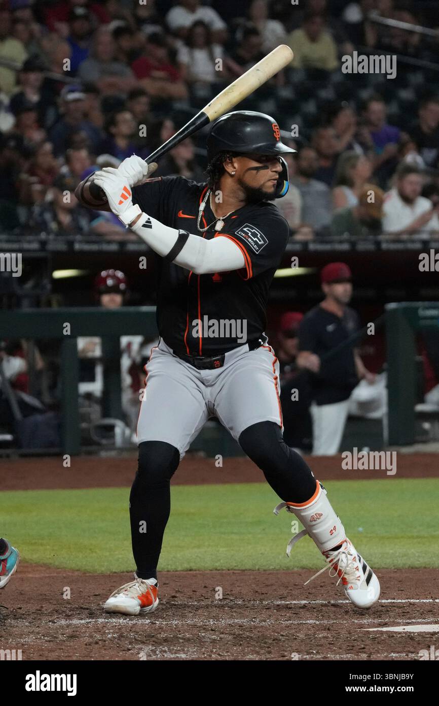 San Francisco Giants' Luis Matos in the first inning during a baseball ...