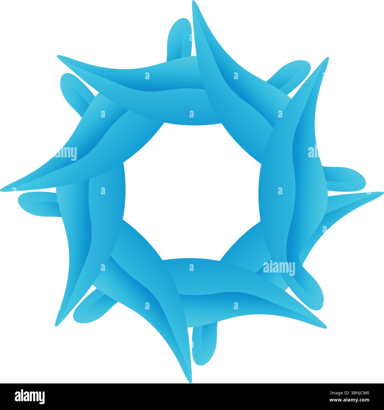 Abstract shapes intertwine vibrant Cut Out Stock Images & Pictures - Alamy