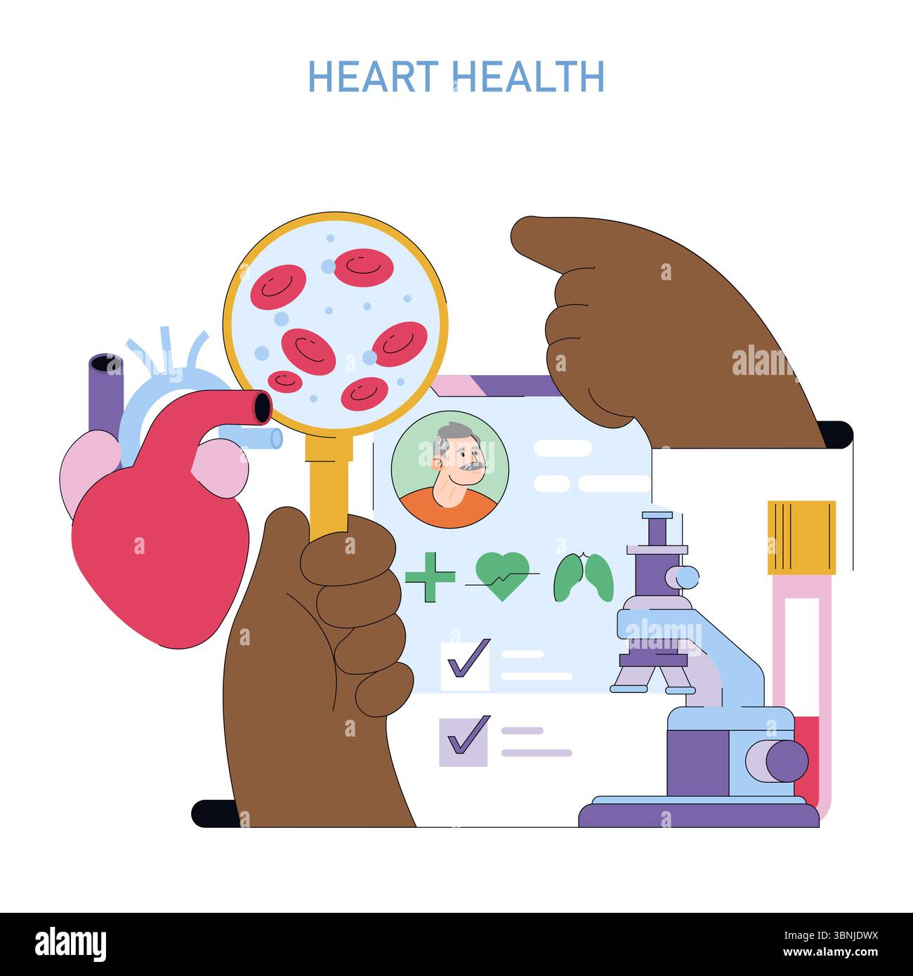 Mens Health Month. Doctor examines cardiovascular health with ...