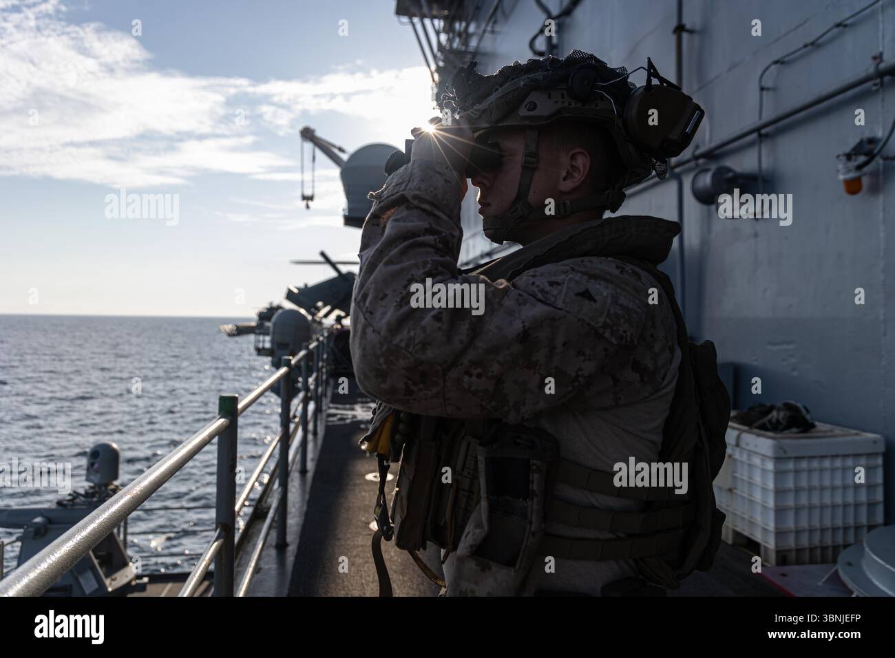 U.S. Marine Corps Lance Cpl. Peter Fontenot, a fire support marine with ...