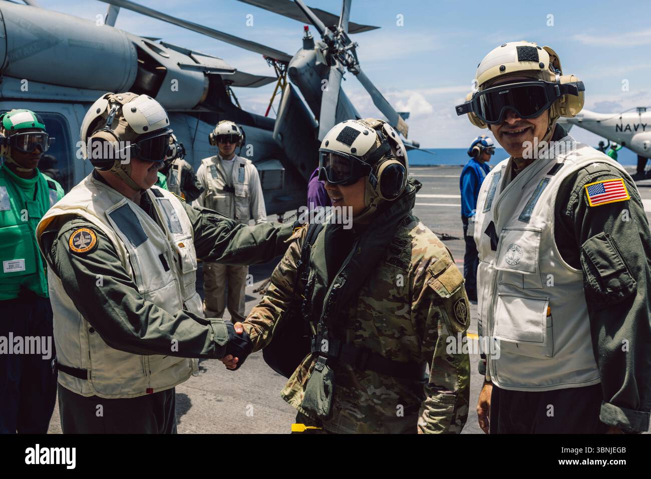 Capt. Timothy L. Waits, commanding officer, Nimitz-class aircraft ...