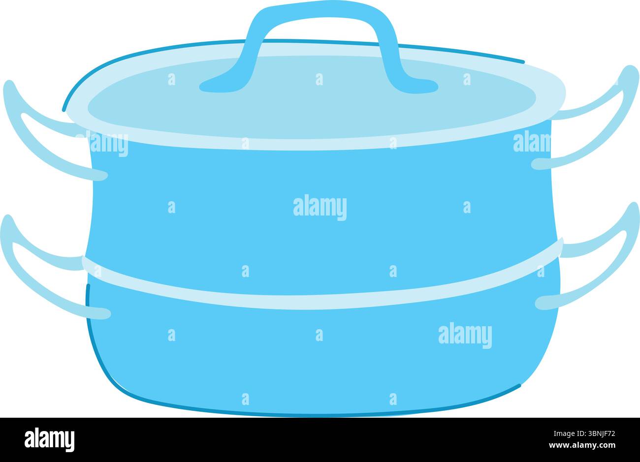 cooking steamer pot cartoon vector illustration Stock Vector Image ...