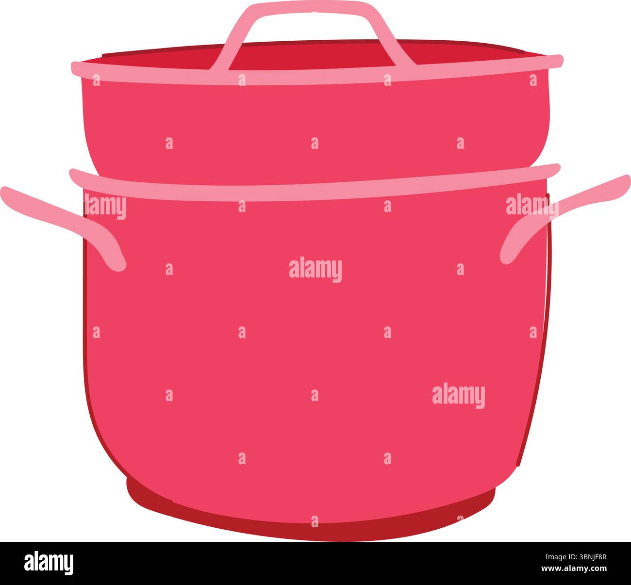 vegetables steamer pot cartoon vector illustration Stock Vector Image ...