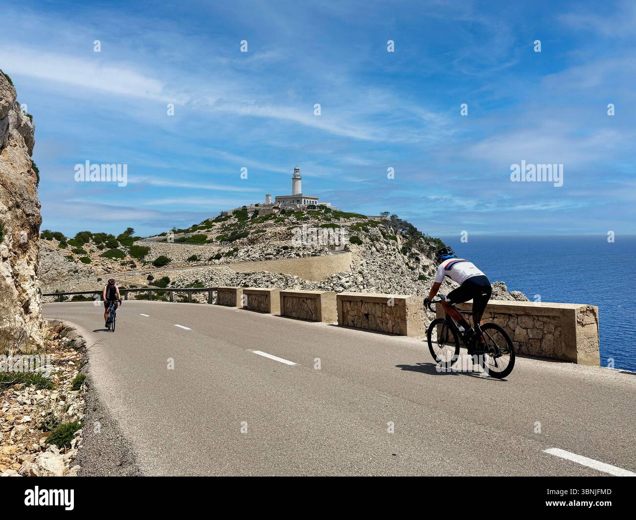 Road cycling in Mallorca, Cap Formentor Stock Photo - Alamy