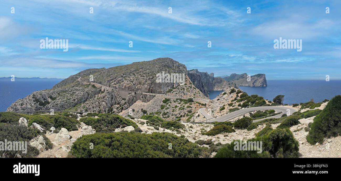 Road cycling in Mallorca, Cap Formentor Stock Photo - Alamy