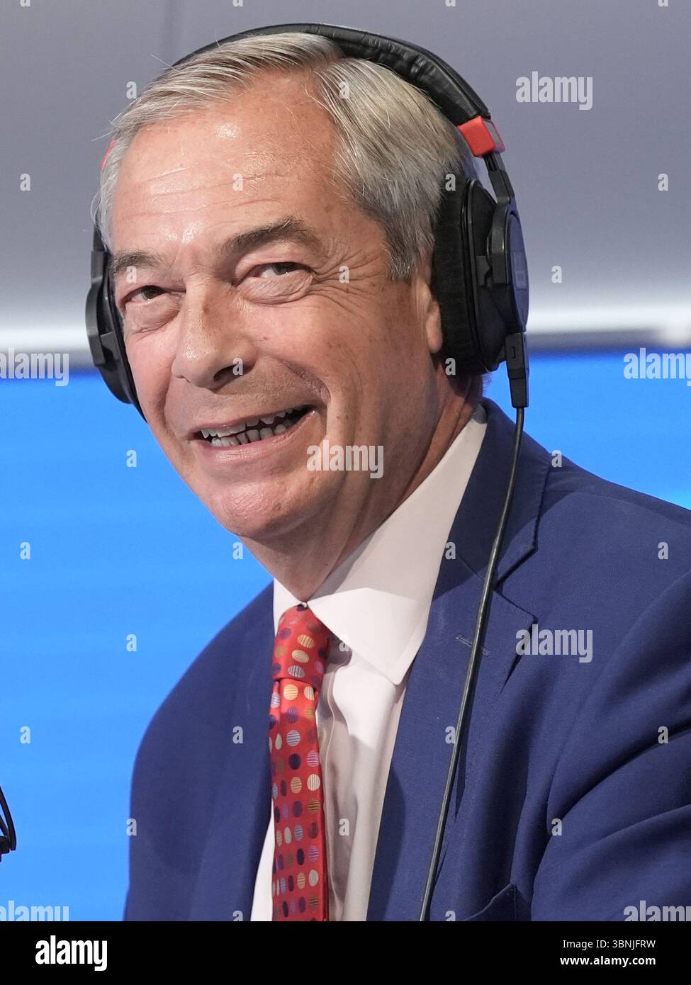 Reform UK leader Nigel Farage during an appearance on LBC's Nick ...