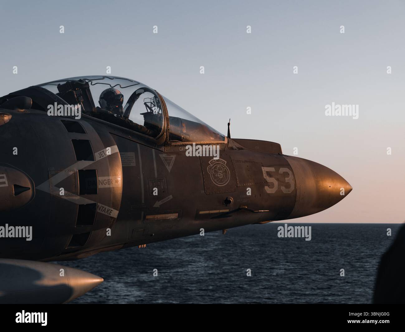 A U.S. Marine Corps AV-8B Harrier with Marine Medium Tiltrotor Squadron ...