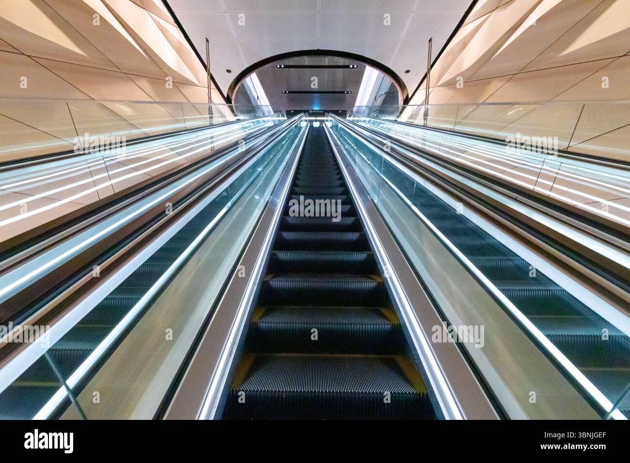 The modern driverless 'Sydney Metro' train line opened in 2024 and runs ...