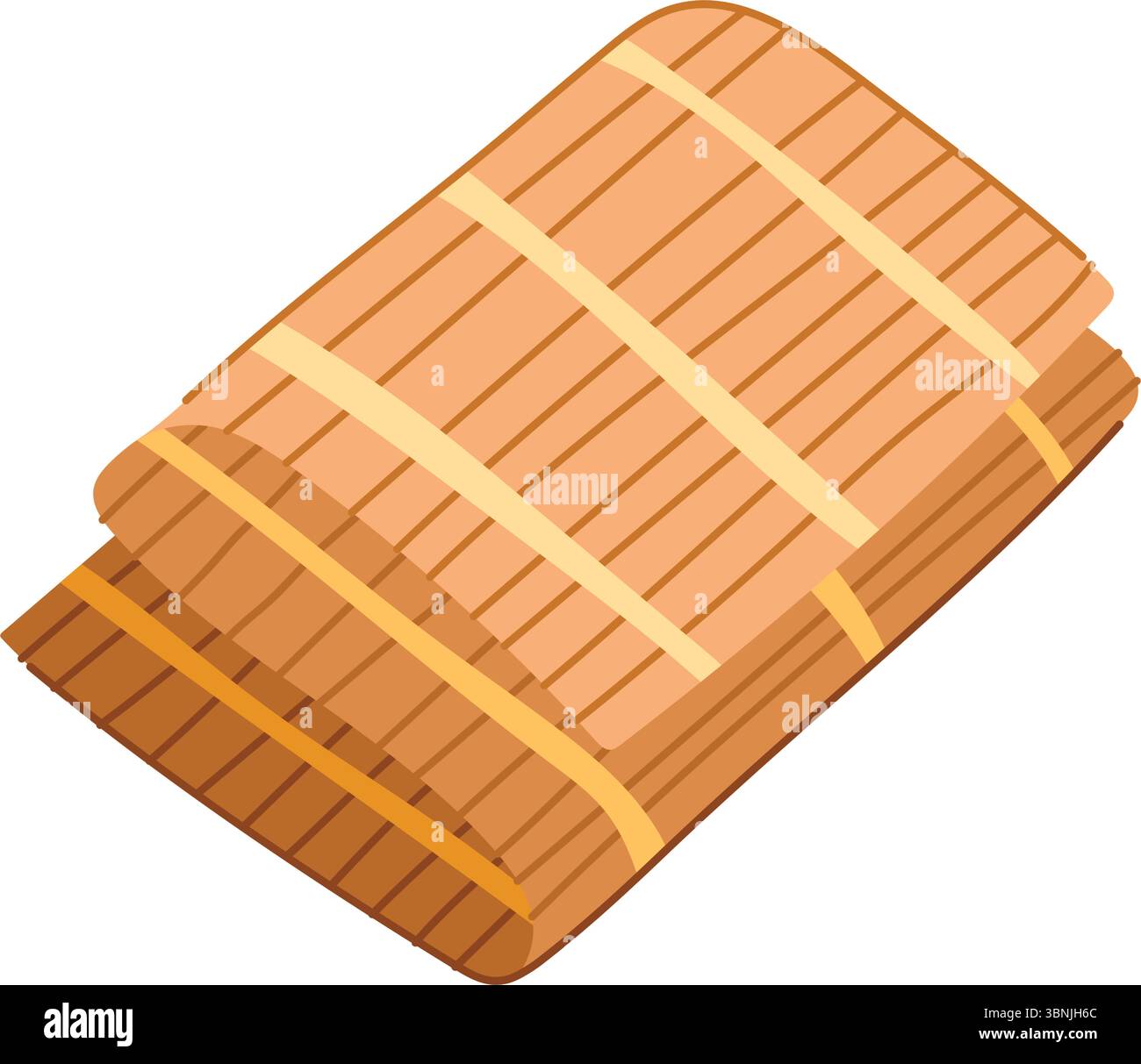 bamboo sushi rolling mat cartoon vector illustration Stock Vector Image ...