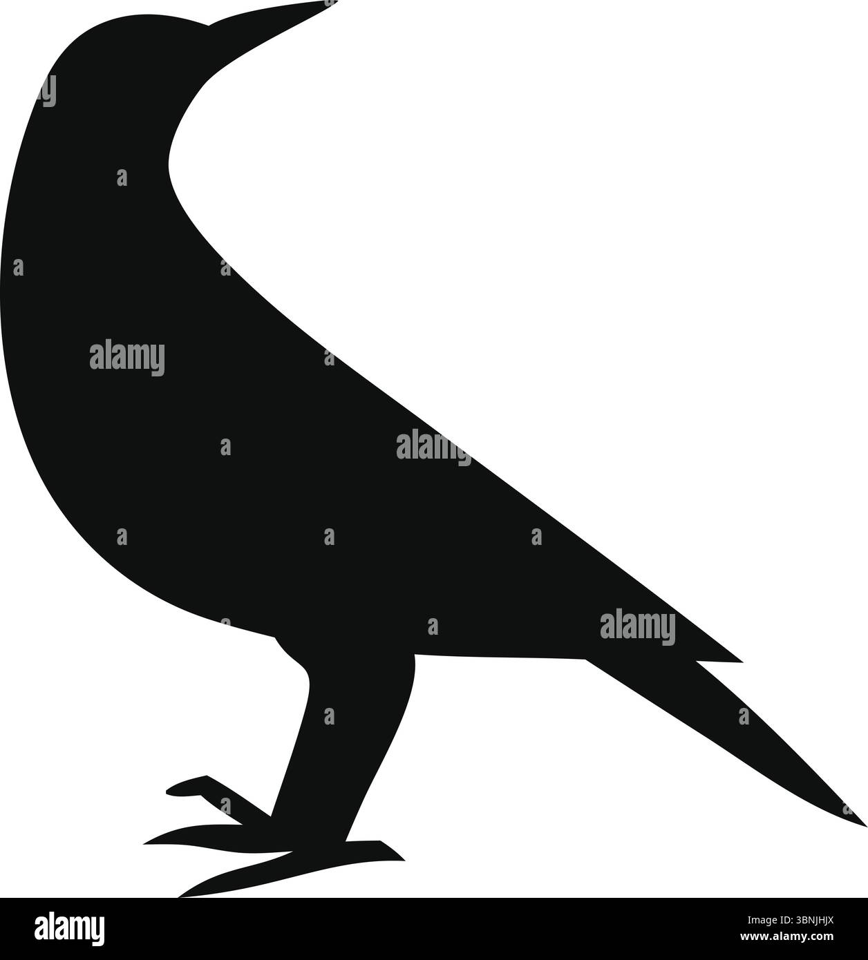 Black silhouette bird vector hi-res stock photography and images - Alamy